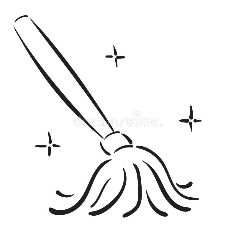 Cleaning Mop. Vector Illustration Decorative Design Stock Vector ...