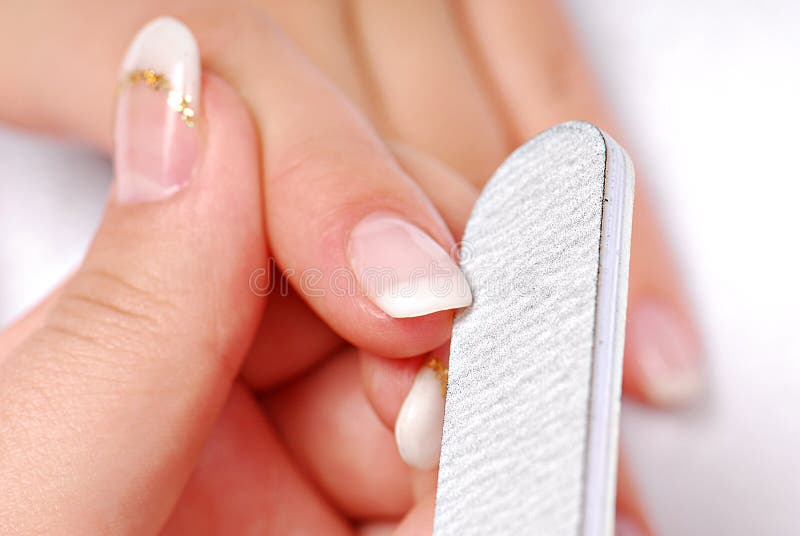 Cleaning nails stock image. Image of hand, finger, elegance - 3841825