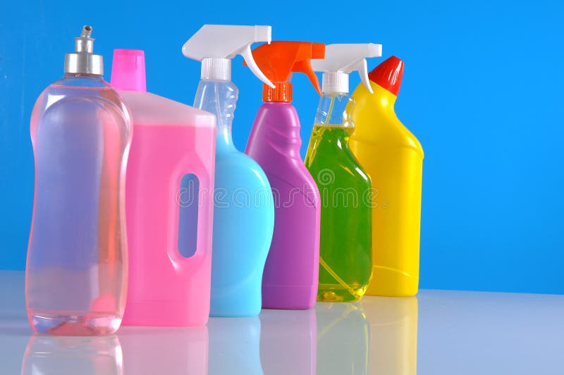 Cleaning Objects on Saturated Background Stock Photo - Image of ...