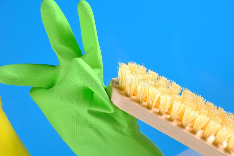 Cleaning Objects on Saturated Background Stock Photo - Image of washing ...