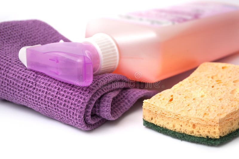 Cleaning Objects on Saturated Background Stock Image - Image of house ...