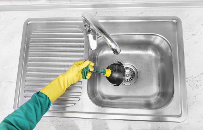 Cleaning the old sinks. stock image. Image of equipment - 82787715