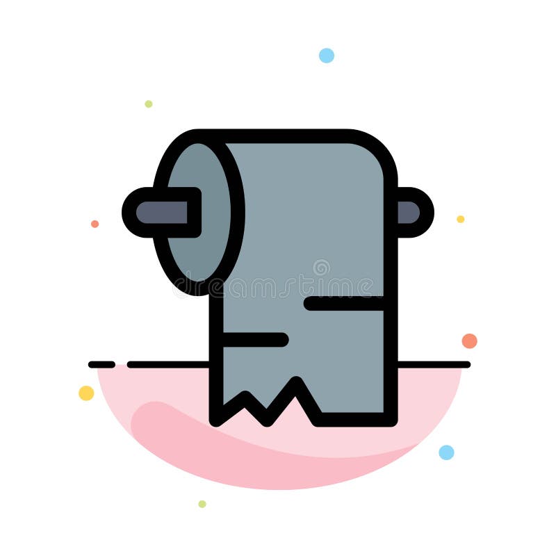 Cleaning, Paper, Tissue Abstract Flat Color Icon Template Stock Vector ...