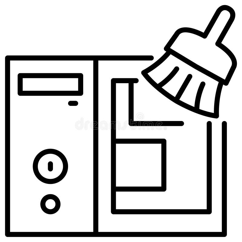 Cleaning PC stock vector. Illustration of technology - 359743041