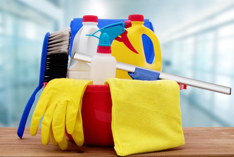 Cleaning Products on Background Stock Photo - Image of hygiene ...