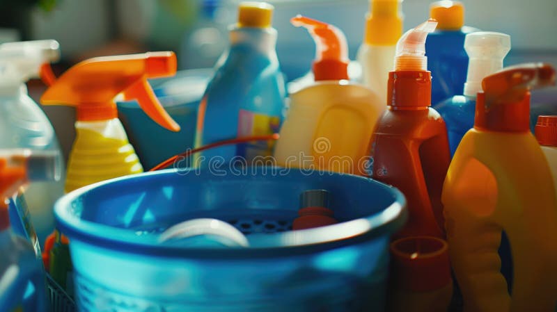 Cleaning Products Displayed Stock Image - Image of products, generated ...