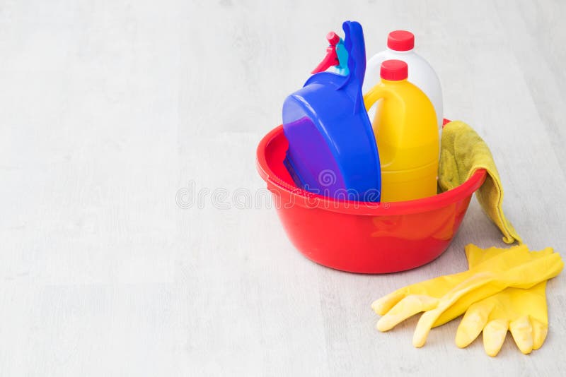Cleaning Products on Background Stock Photo - Image of hygiene ...