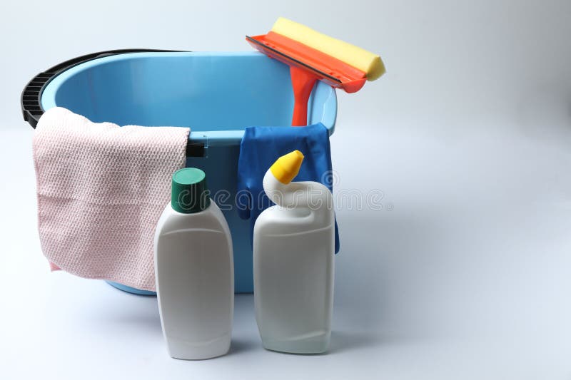 Cleaning Products on the Table Stock Image - Image of products ...