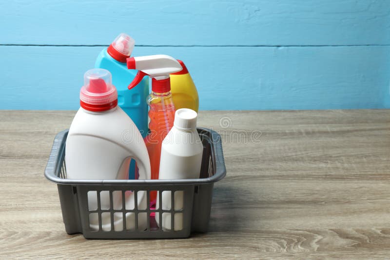Cleaning Products on the Table Stock Image - Image of spring, service ...