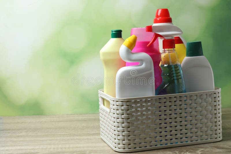 Cleaning Products on the Table Stock Photo - Image of household, spring ...