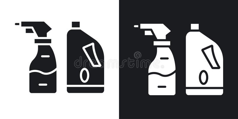 Cleaning Products Thin Line Vector Icon Set Stock Vector - Illustration ...