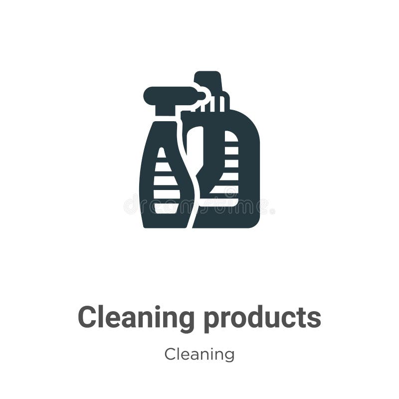Cleaning Products Vector Icon on White Background. Flat Vector Cleaning ...