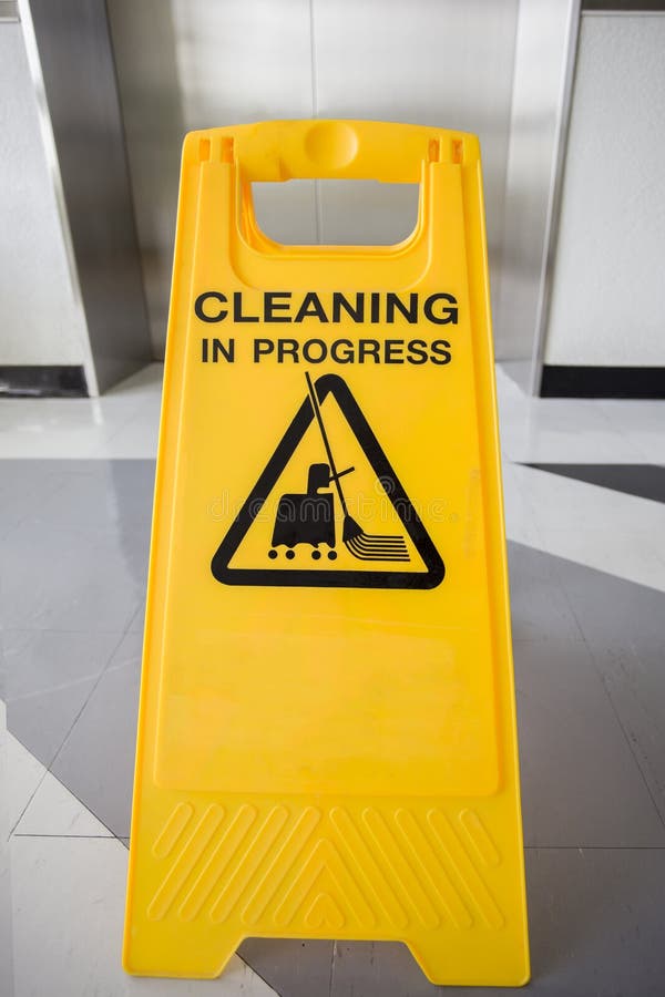 Caution Cleaning In Progress Sign