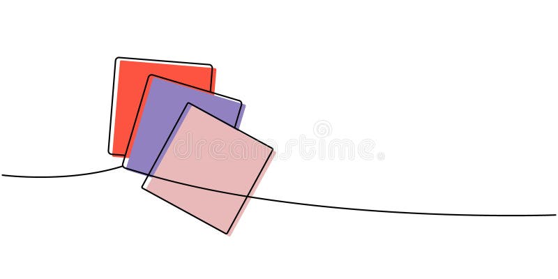 Cleaning Rags One Line Colored Continuous Drawing. Cleaning Service ...