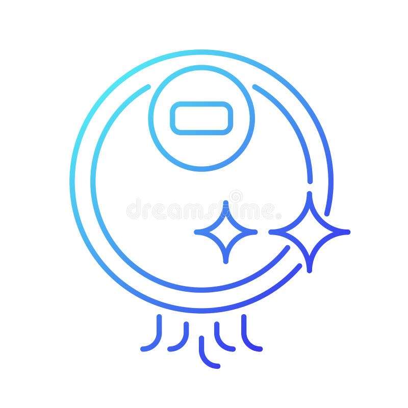 Cleaning Robots Gradient Linear Vector Icon Stock Vector - Illustration ...