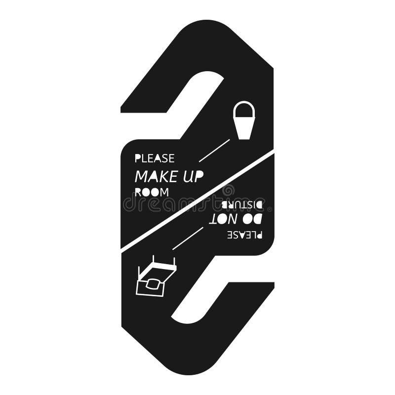 Cleaning Room Door Tag Icon, Simple Style Stock Vector - Illustration ...