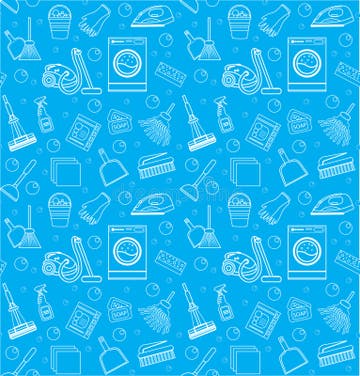 Cleaning Seamless Pattern. Endless Background, Texture, Wallpaper ...