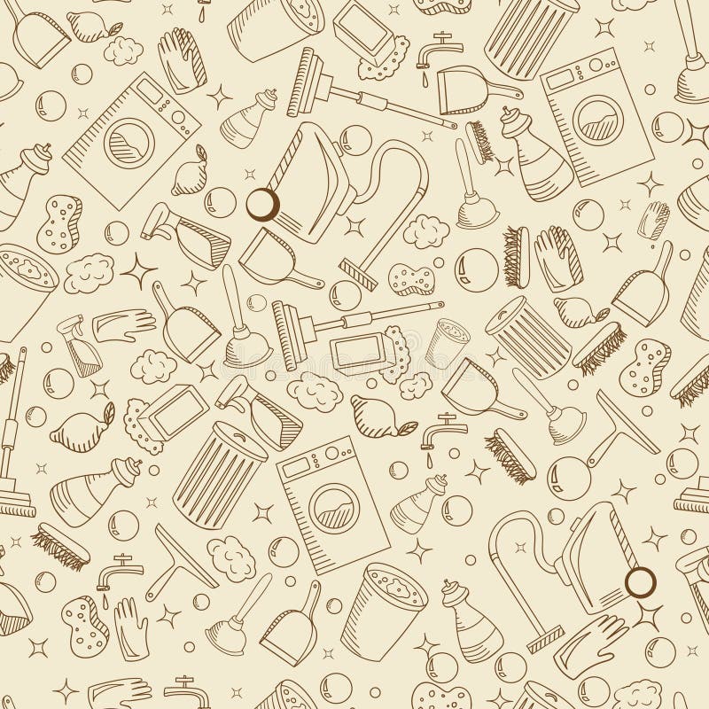 Cleaning Seamless Pattern. Endless Background, Texture, Wallpaper ... Cleaning Seamless Pattern. Endless Background, Texture, Wallpaper ...