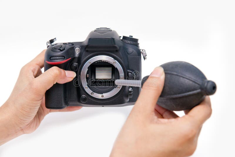Cleaning sensor of camera stock photo. Image of dslr - 41806846