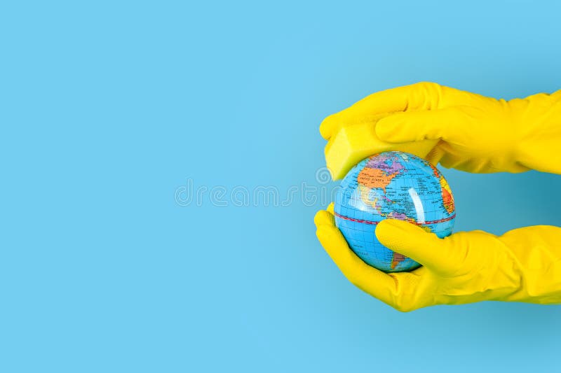 .Cleaning Service. the Concept of a Clean Planet. Save the Earth for ...