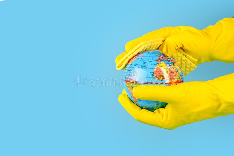 .Cleaning Service. the Concept of a Clean Planet. Save the Earth for ...