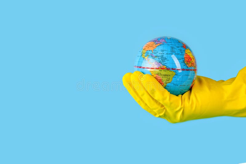 .Cleaning Service. the Concept of a Clean Planet. Save the Earth for ...