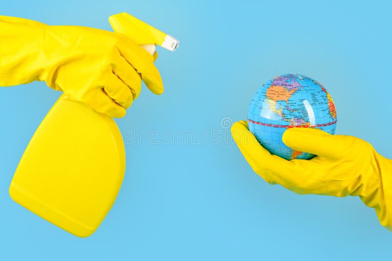 .Cleaning Service. the Concept of a Clean Planet. Save the Earth for ...