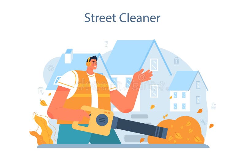 Cleaning Service Concept. Cleaning Staff with Special Equipment Stock ...