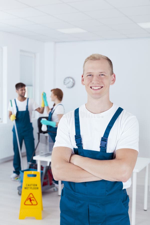 Cleaning service employee stock photo. Image of polish - 78927218