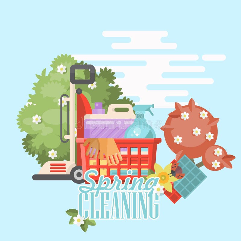 Spring Cleaning Bright Banner. Cleaning Service 24 Hours Vector ...