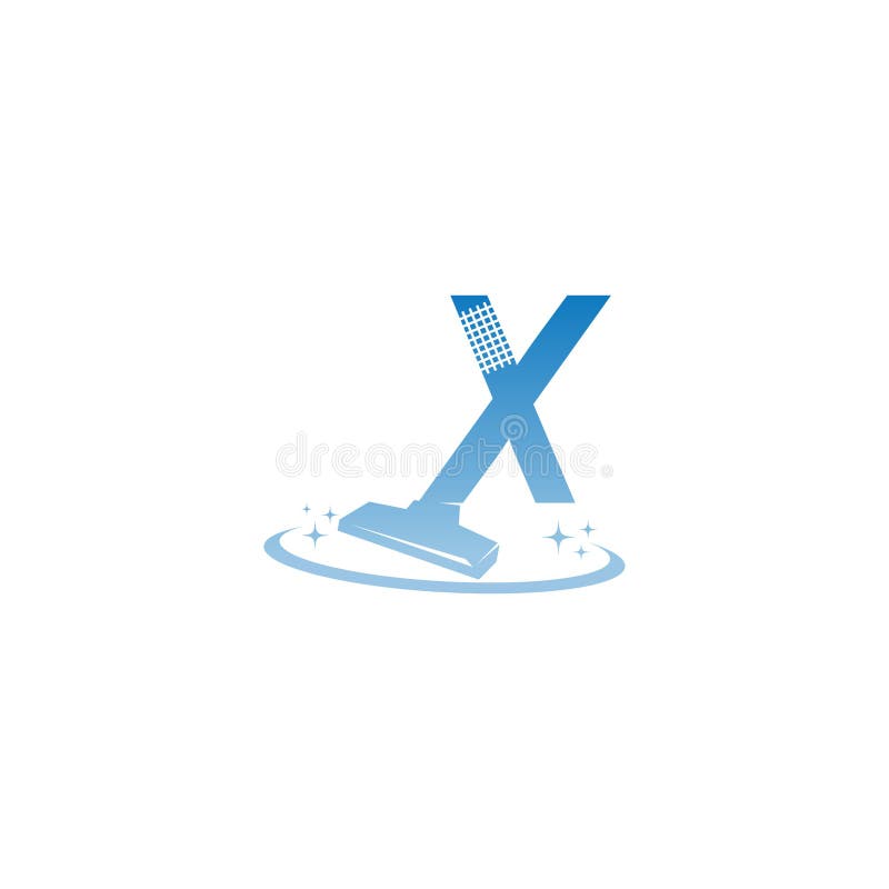 Cleaning Service Logo Illustration with Letter X Icon Template Stock ...