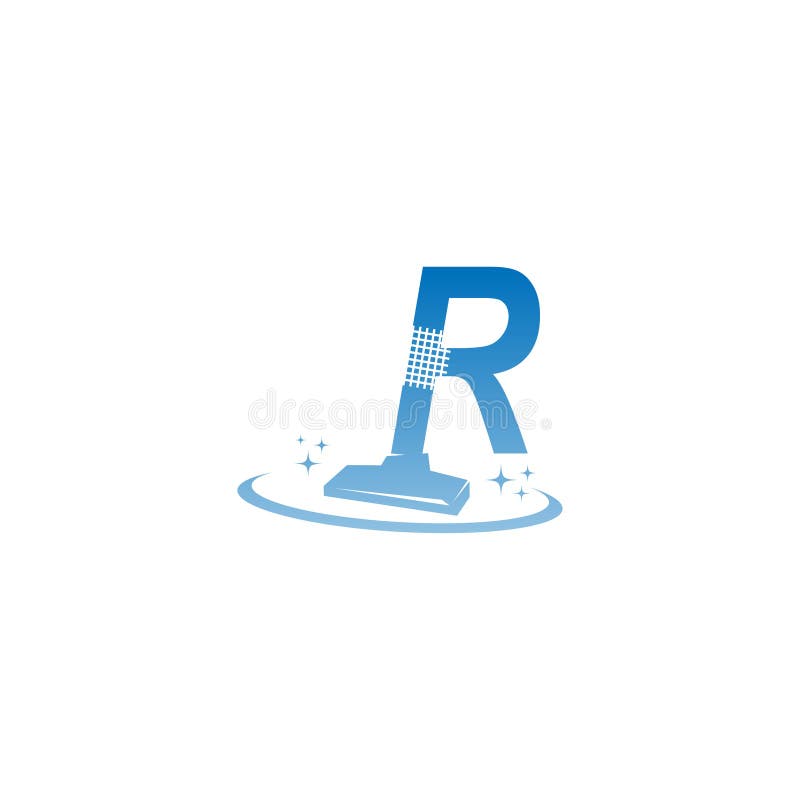 Cleaning Service Logo Illustration with Letter R Icon Template Stock ...