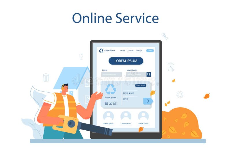 Cleaning Service Online Service or Platform. Cleaning Staff with ...