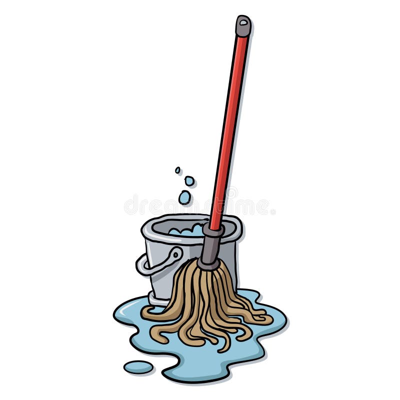 Cleaning Service Sketch Design Elements. Stock Vector - Illustration of ...