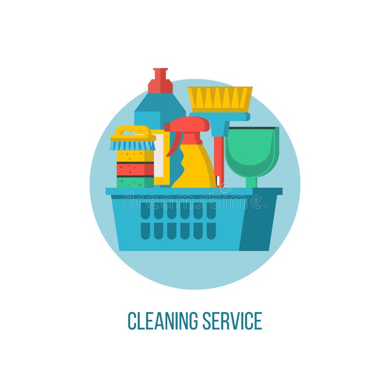 Cleaning Service. Vector Emblem, Illustration. Stock Vector ...