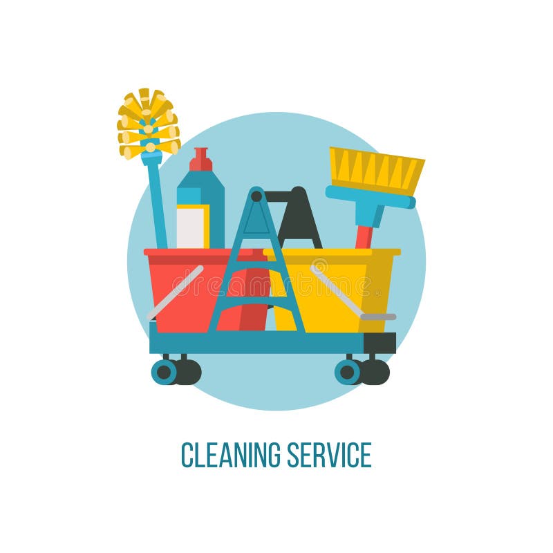 Cleaning Service. Vector Emblem, Illustration. Stock Vector ...