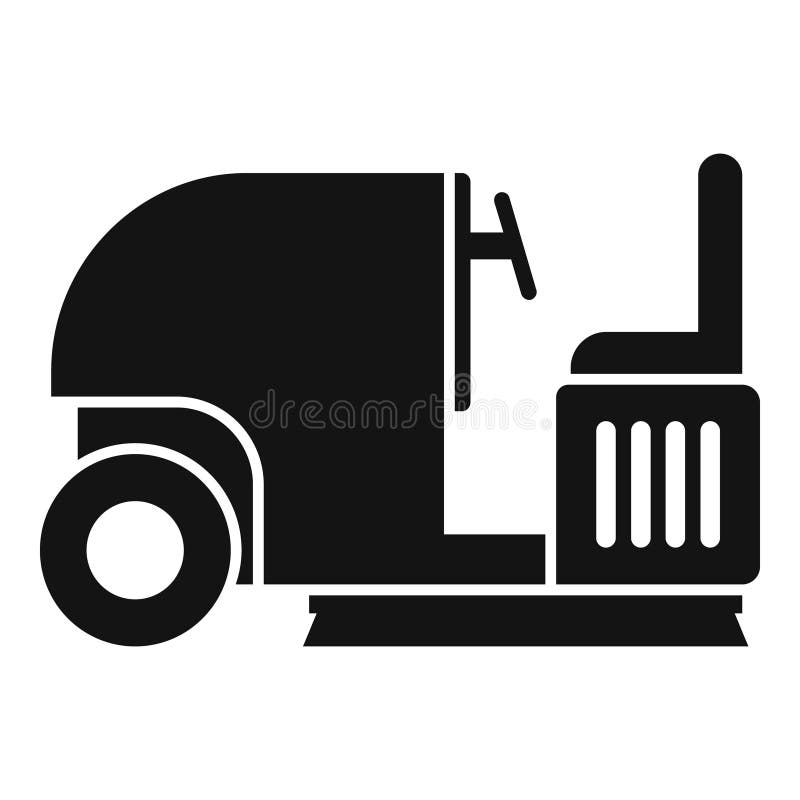 Cleaning Service Worker Driving Floor Scrubber Machine Silhouette Icon ...