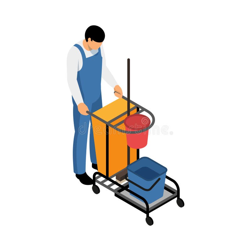 Cleaning Service Worker stock vector. Illustration of wash - 273025499
