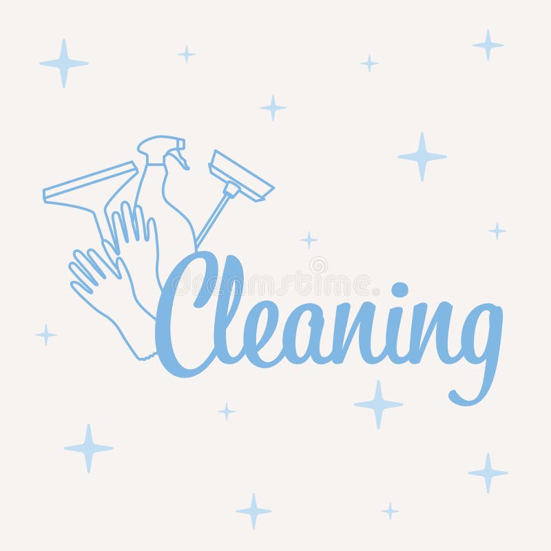 Cleaning Services Concept Poster with Cleaning Products Vector Stock ...