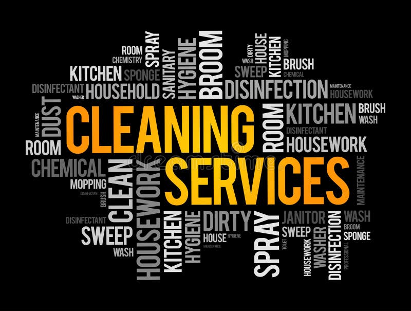 Cleaning Services Word Cloud Collage, Concept Background Stock ...