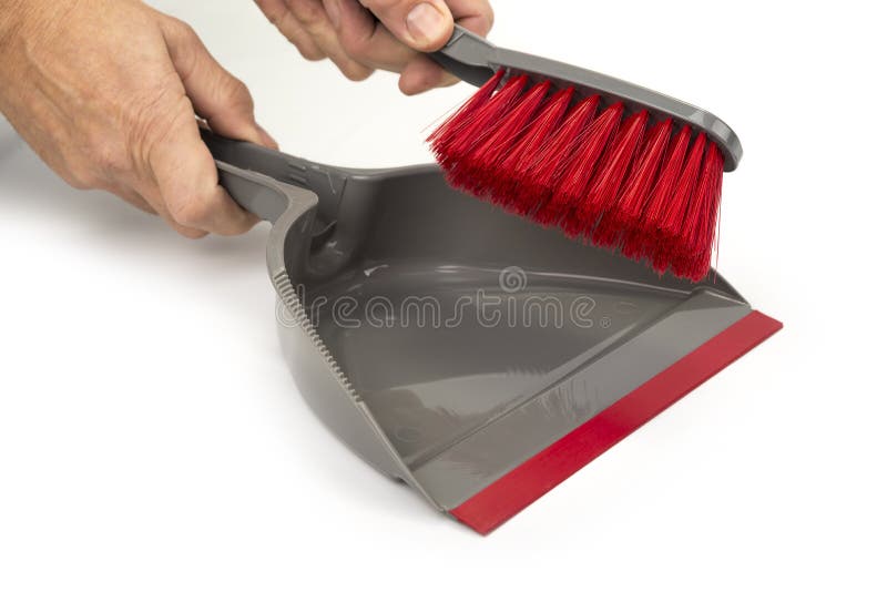 Cleaning Set of Dust Pan and Brush. Housekeeping Concept Stock Image ...