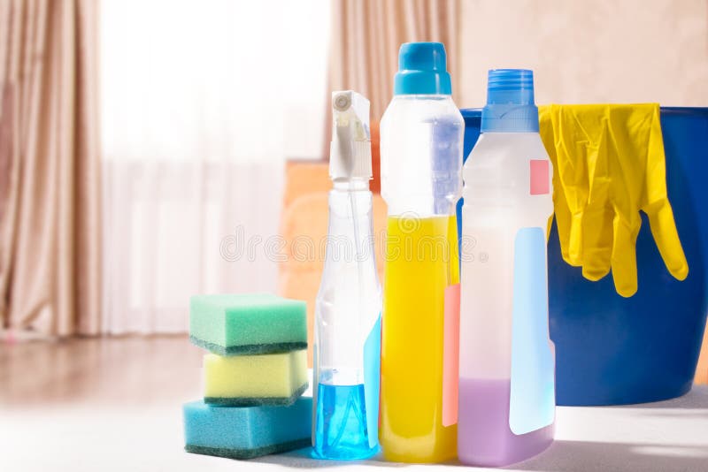 Cleaning Set. Spring Clean Up Stock Photo - Image of cleaner, household ...