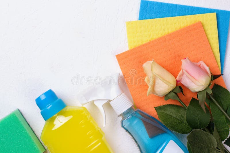Cleaning Set. Spring Clean Up Stock Image - Image of detergent, cleanup ...