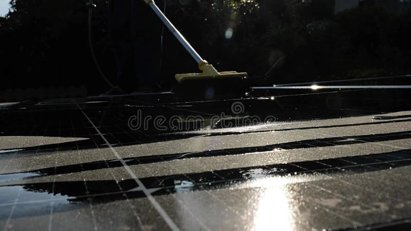 Cleaning Solar Panels from Dust and Dirt with Water.solar Power ...
