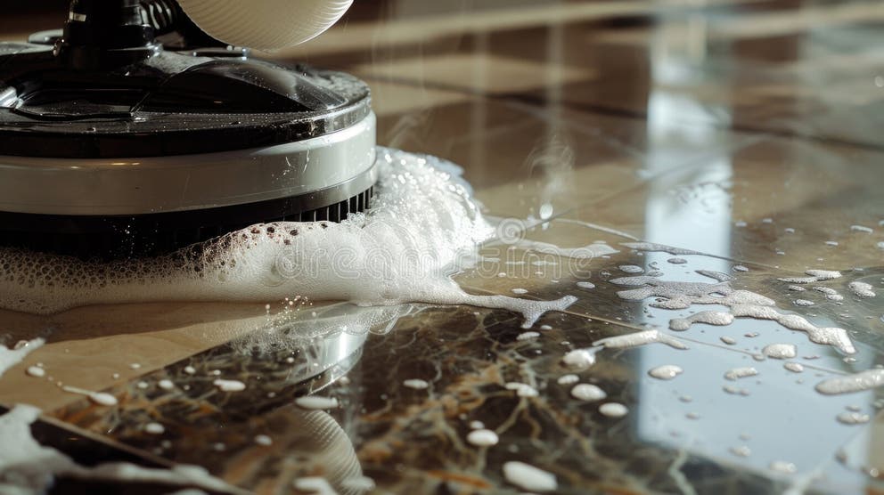 Cleaning Spill from Tile Floor Stock Image - Image of liquid, tile ...