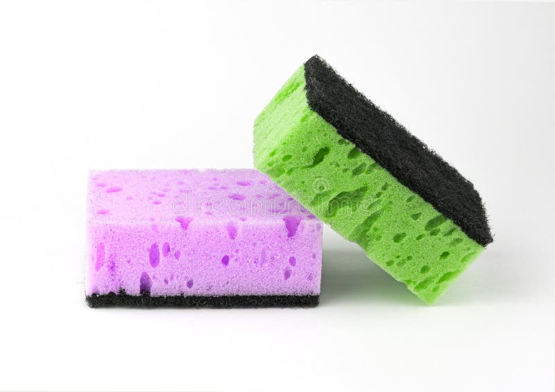 Cleaning Sponges in Various Colors Stock Photo - Image of absorbent ...
