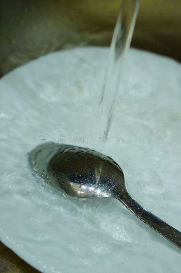 Cleaning spoon stock image. Image of cleaning, water - 48993097