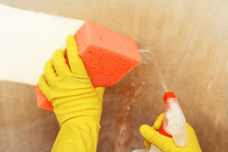 Cleaning with spray stock photo. Image of surface, cleanse - 4901428