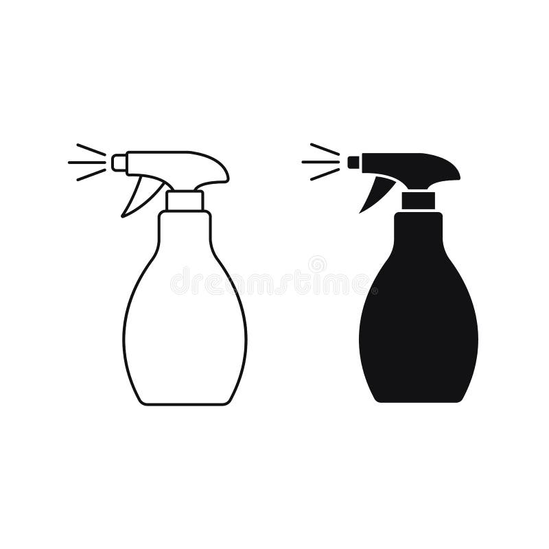 Cleaning Spray Bottle Icon. Line Style Design. Vector Graphic ...