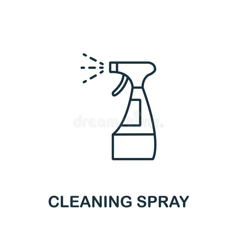 Cleaning Spray Icon from Cleaning Collection. Simple Line Element ...
